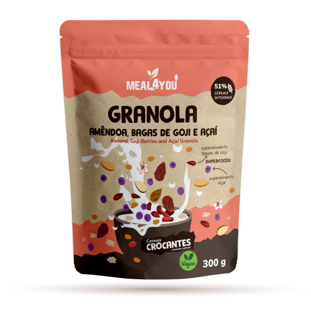 Granola de Amêndoa, Bagas de Goji e Açaí - 300 g